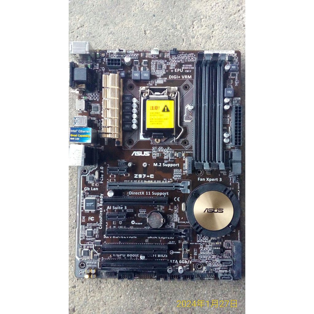 華碩 ASUS Z97-C LGA1150 腳位主機板 良品 | 蝦皮購物
