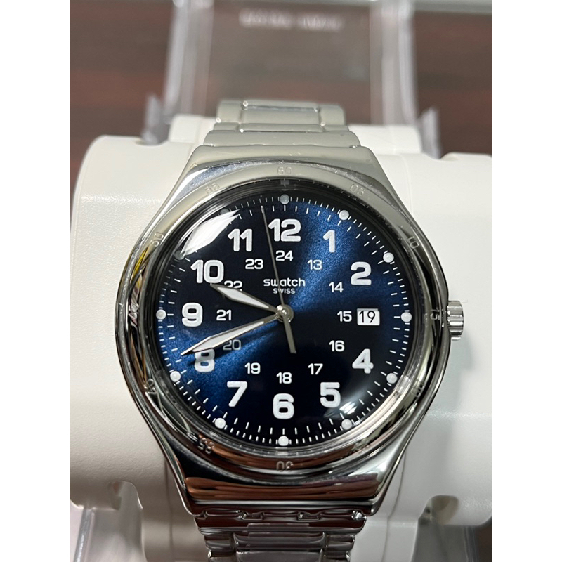 斯沃琪錶SWATCH Irony 金屬系列手錶 BLUE BOAT AGAIN 藍船 瑞士錶 錶(42.7mm) | 蝦皮購物