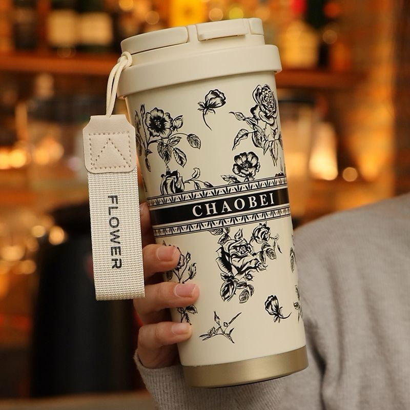 鈴蘭保溫杯｜咖啡杯｜內附吸管（520ml） | 蝦皮購物