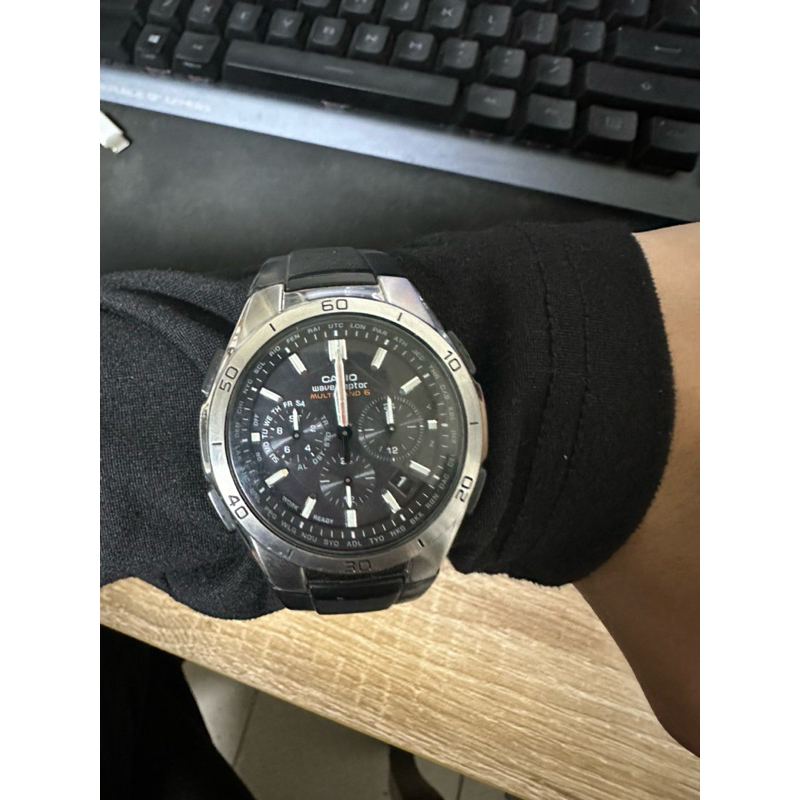 【CASIO 卡西歐】日本直送 太陽能電波指針錶-黑(WVQ-M410-1A) | 蝦皮購物