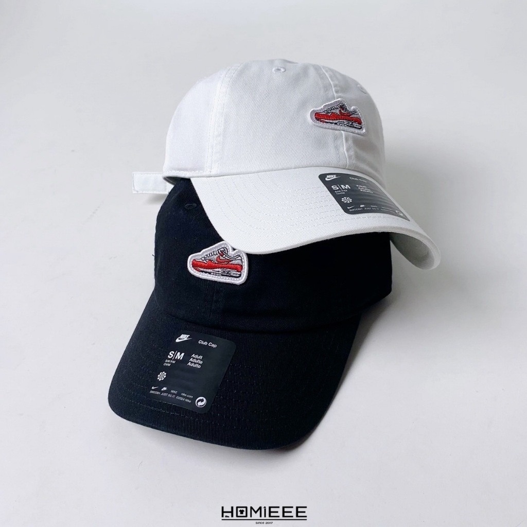 【Homieee】Nike Club Air Max Cap 老帽 刺繡 LOGO 黑白色 FN4402 | 蝦皮購物