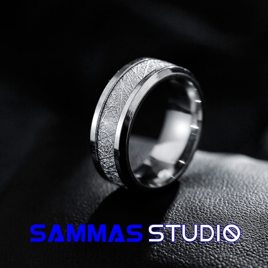 SAMMAS 【樹葉霧淞紋戒指】樹枝紋理 霧淞紋 設計款 鈦鋼戒指 簡約風 男女可戴 男生戒指 男生飾品 尾戒 銀戒 | 蝦皮購物