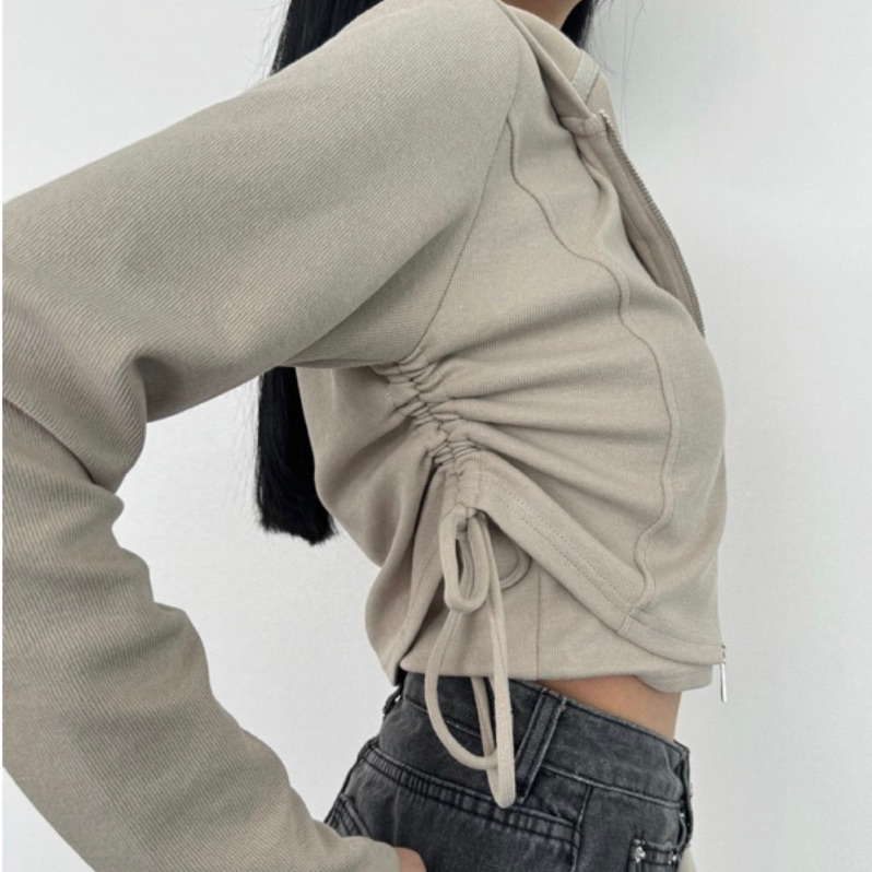 Hello BonBi | 側抽繩連帽外套+細肩背心 薄外套 套裝 4色 | 蝦皮購物