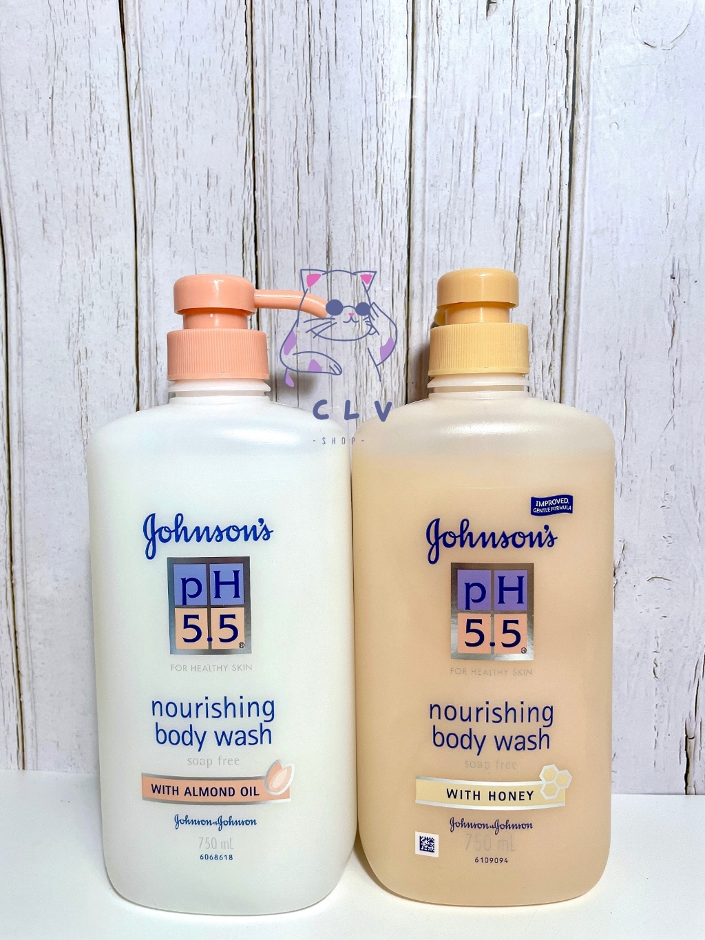 《全新現貨》 嬌生 pH5.5 蜂蜜舒緩沐浴乳 杏仁保濕沐浴乳750ml 沐浴乳 | 蝦皮購物