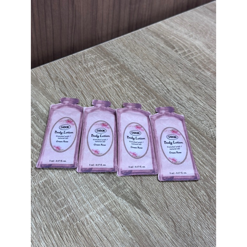 SABON 身體乳 以色列綠玫瑰身體乳 5ml 全新 專櫃 試用包 | 蝦皮購物