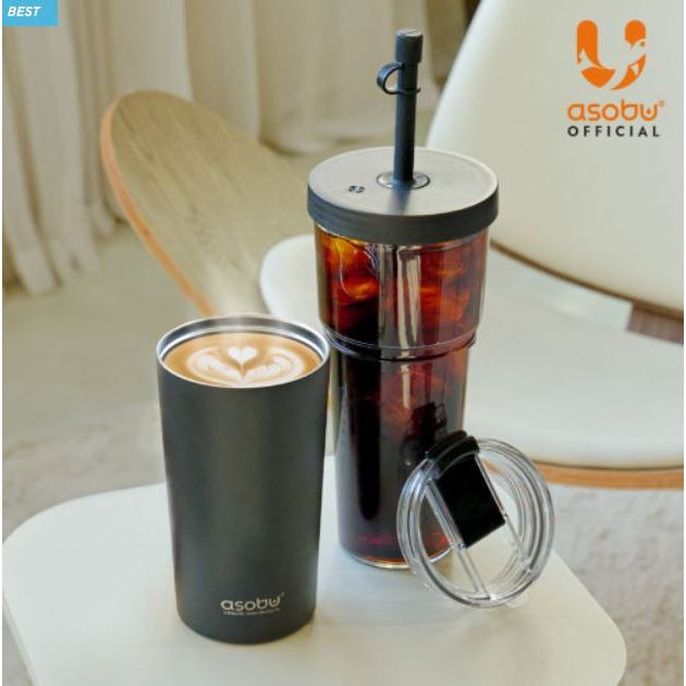 韓國 Asobu 環保 二合一 超質感 保溫 吸管杯 不銹鋼杯 2IN1 845ml 520ml | 蝦皮購物