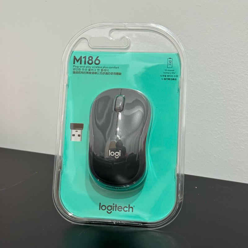 羅技 Logitech M186 無線滑鼠 | 蝦皮購物
