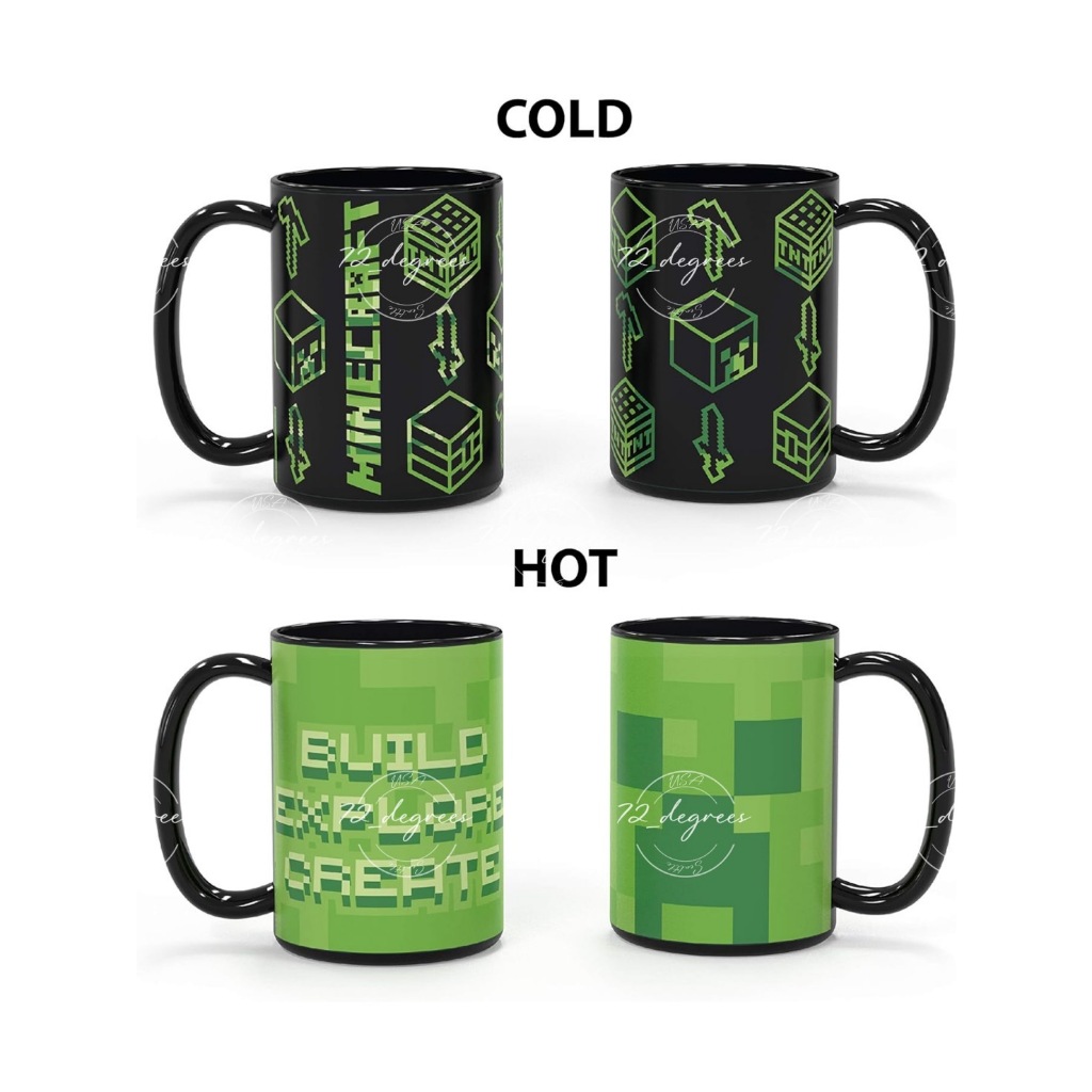 ️72_degrees 現貨! 美國 Minecraft Coffee Mug 變色馬克杯 咖啡杯 陶瓷 | 蝦皮購物