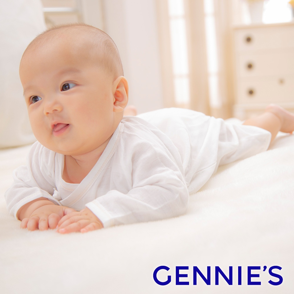 【Gennies 奇妮】純棉寶寶蝴蝶衣0-3/3-6(BE71)-連身衣 女嬰 男嬰 長袖純棉 新生兒衣服 新生寶寶哈衣 | 蝦皮購物