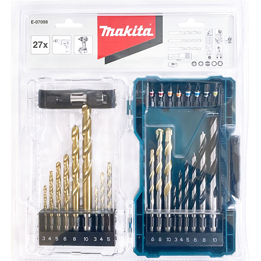 MAKITA 牧田 E-07098 起子鑽頭綜合組 27支/組 金屬 木材 水泥 起子 | 蝦皮購物