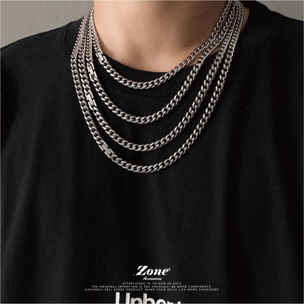 zzStore | 『現貨』多長度選擇 古巴鍊 古巴項鍊 手鍊 平切 / 拋光 / 鈦鋼 / 項鍊 Z044 | 蝦皮購物