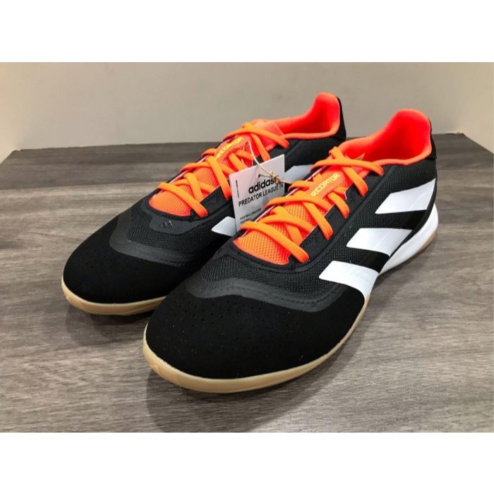 Adidas Predator League L IN 男成人足球鞋 室內足球鞋 訓練 平底 IG5456 黑白桔 | 蝦皮購物
