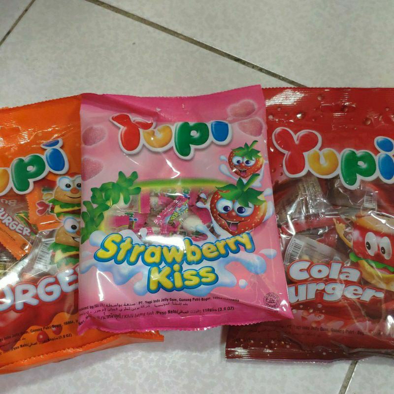 Yupi呦皮 漢堡&QQ糖 可樂&草莓之吻口味 及土耳其軟糖80-110克 | 蝦皮購物