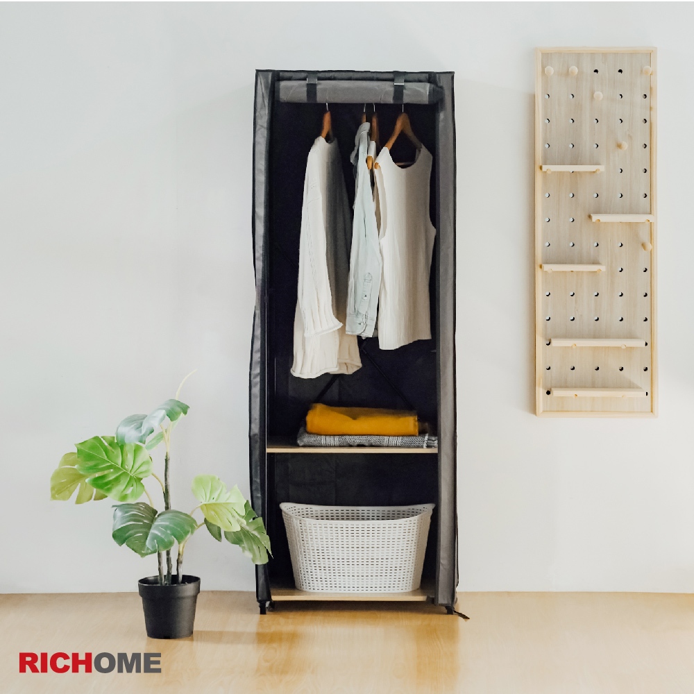 RICHOME 福利品 WA-226 超值衣櫥架 附防塵套 衣櫥 衣櫥架 置物架 玄關架 掛衣架 開放式 衣櫃 布套 | 蝦皮購物