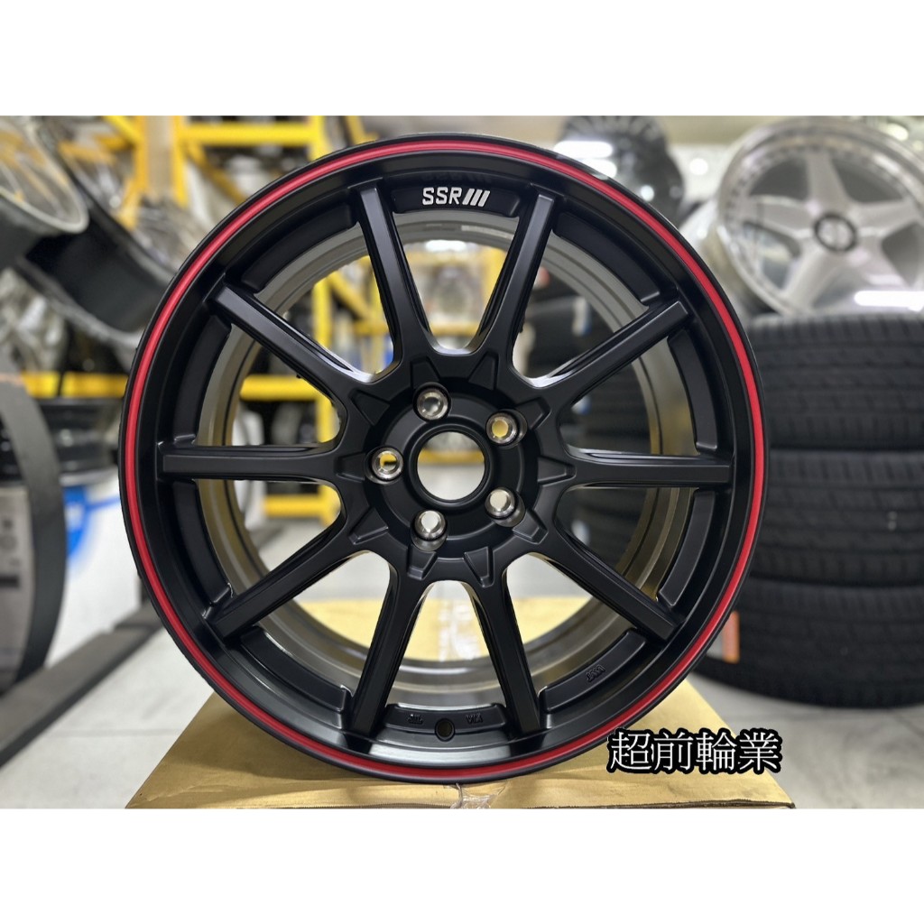 【超前輪業】正品 SSR GTV05 旋壓輕量化 19吋鋁圈 5孔114.3 5孔100 5孔112 8J 消光黑+紅邊 | 蝦皮購物
