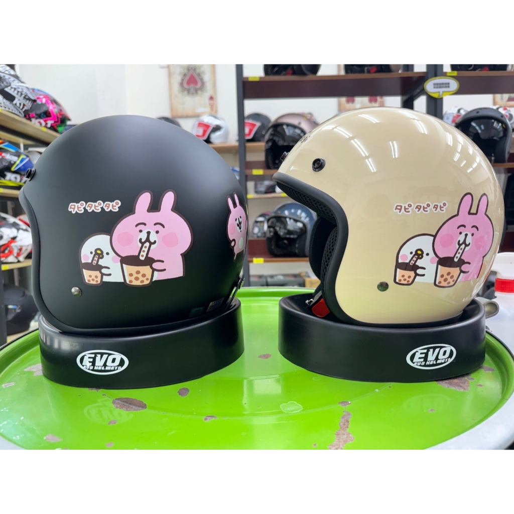 熊彬安全帽⎜Evo Helmet CA310 M 3/4卡娜赫拉-喫茶趣 復古安全帽 騎士帽 | 蝦皮購物