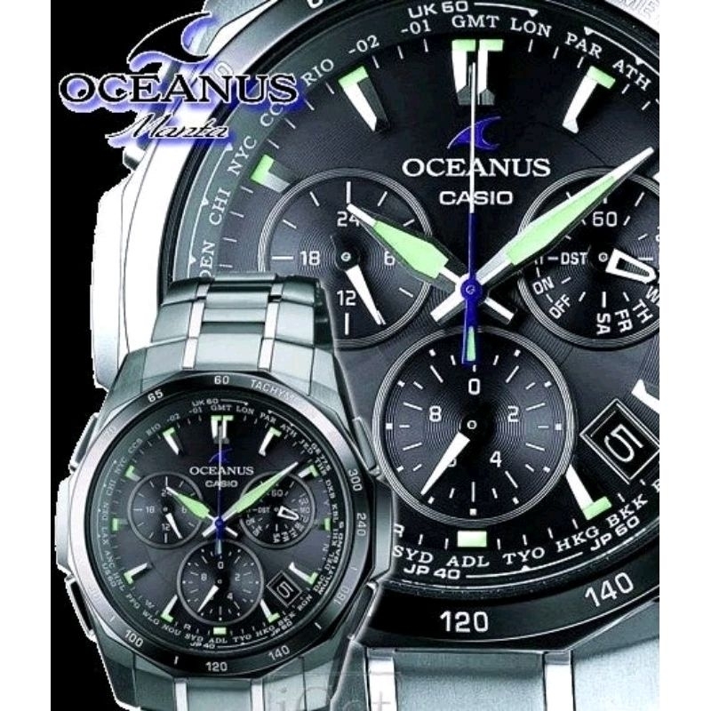 CASIO OCEANUS S1000海神 太陽能電波錶（9成新） 面交優惠 全鈦合金輕盈藍寶石鏡面自動校時無秒差無日差 | 蝦皮購物