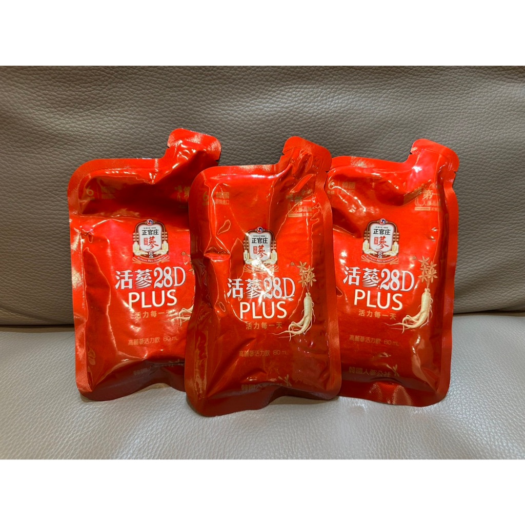 韓國 正官庄 活蔘28D PLUS 隨手包 80ml 人蔘飲 | 蝦皮購物