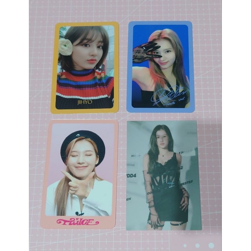 TWICE Sana志效4張 Fancy小卡專卡 拿花效印簽紗 DICON紗小卡 TTT訊息卡紗 | 蝦皮購物