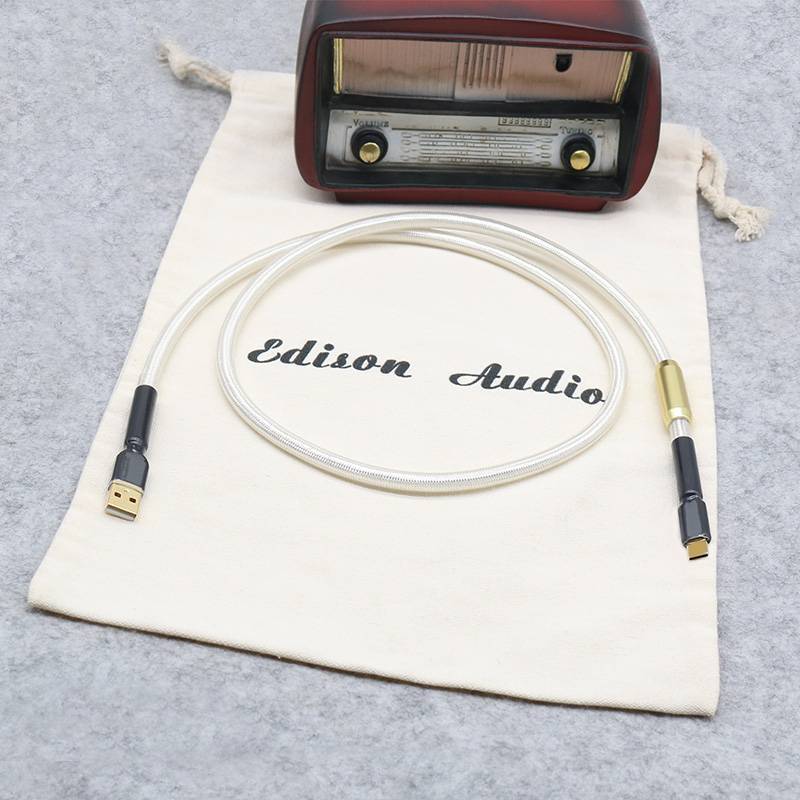 Edison audio 4芯鍍銀 DAC 解碼器 USB線,Type-A.轉.Type-C | 蝦皮購物