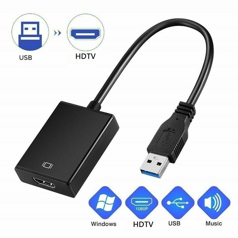 USB轉HDTV 轉接器 轉換器 電腦轉接 USB3.0 轉接頭 轉換器 HDTV 電腦線材 電腦周邊 訊號轉接 | 蝦皮購物