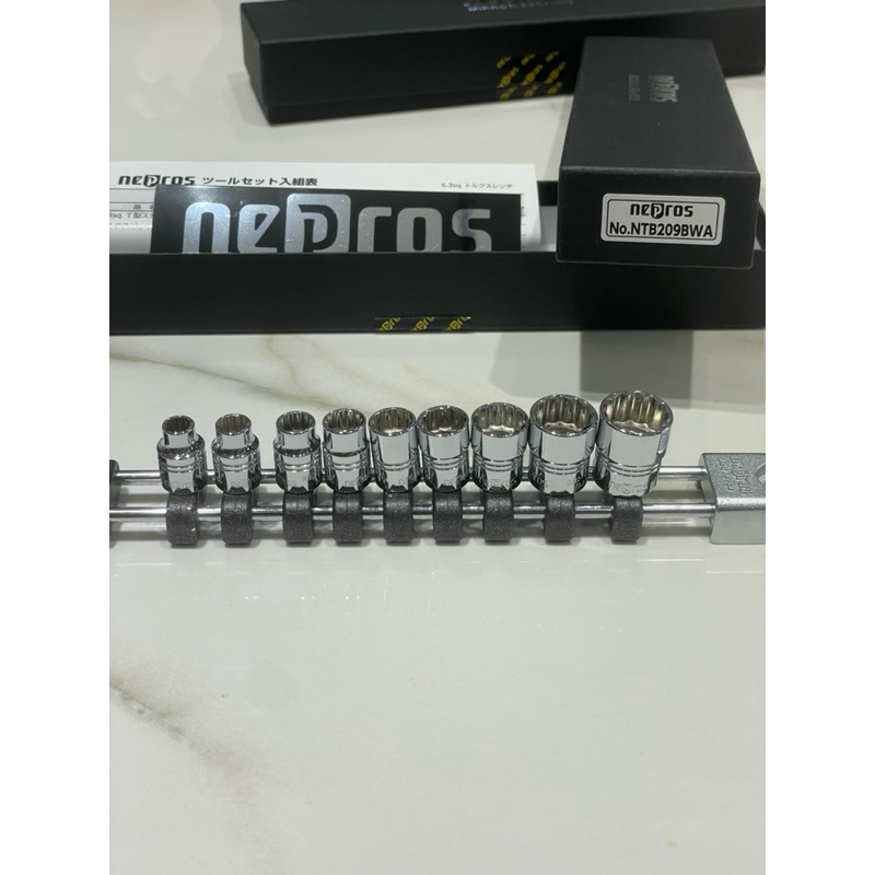 KTC NEPROS 6.3sq. 插座套裝(十二角)[9組]英寸尺寸 | 蝦皮購物