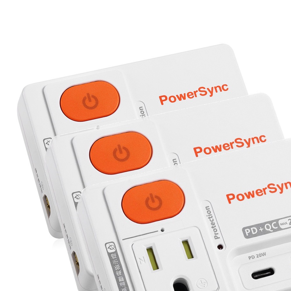 群加 PowerSync 2P+3P 1開2插高溫斷電PD+QC快充20W壁插 (TCM12Q9) 現貨供應 | 蝦皮購物