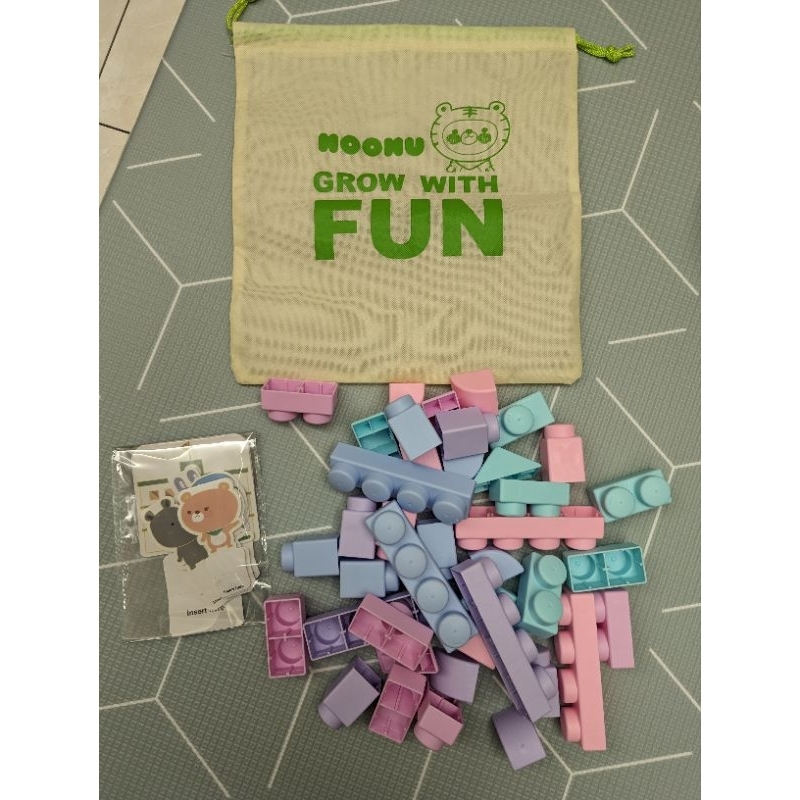 MOOMU 馬卡龍香草軟積木 40pcs | 蝦皮購物