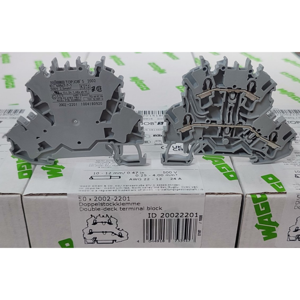 【理工家 現貨】WAGO旺科 2002-2201 2002-2292 雙層接線端子台 無按鍵 端板與隔板 | 蝦皮購物