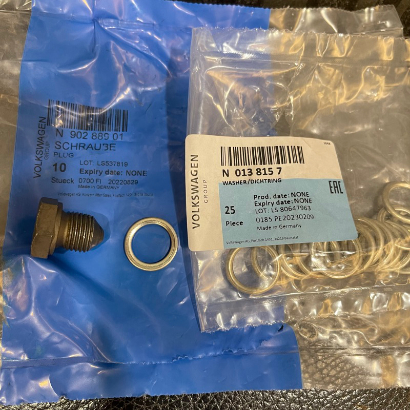 ｛原廠｝N90288901 螺絲N0138157墊片JETTA PASSAT POLO TIGUAN 油底殼洩油螺絲 | 蝦皮購物