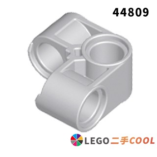 【COOLPON】正版樂高 LEGO【二手】科技 44809 垂直角度圓孔 連接器 L型轉角 淺灰 | 蝦皮購物