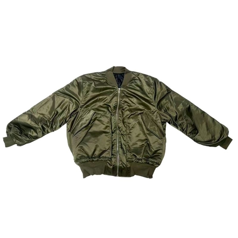歐美 MA-1 空軍 夾克 寬鬆 外套 防寒 嘻哈 饒舌 大尺碼 ：軍綠2XL 3XL 黑2XL 5XL 6XL | 蝦皮購物