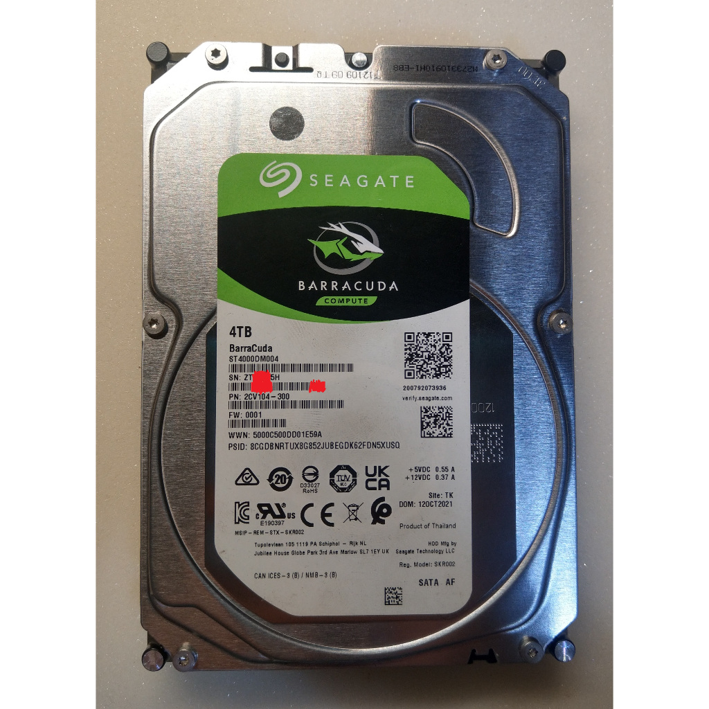 Seagate BarraCuda 新梭魚 ST4000DM004 4TB 硬碟 原廠保固內 二手品 | 蝦皮購物