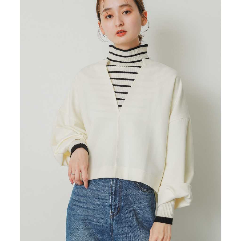 【wei】日單預購 KBF V領寬鬆短款衛衣 | 蝦皮購物