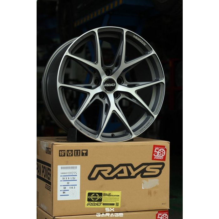 【超鑫國際】 RAYS VERSUS VV21S 19吋 20吋鋁圈 5孔114.3 5孔112 M4 啞光鑽石車面 | 蝦皮購物