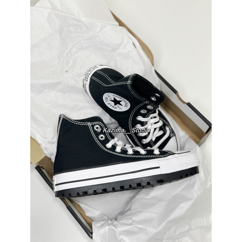 Kazima ｜現貨｜零碼｜折扣｜Converse All Star 高筒 厚底 厚底鞋 帆布鞋 黑白 A06776C | 蝦皮購物