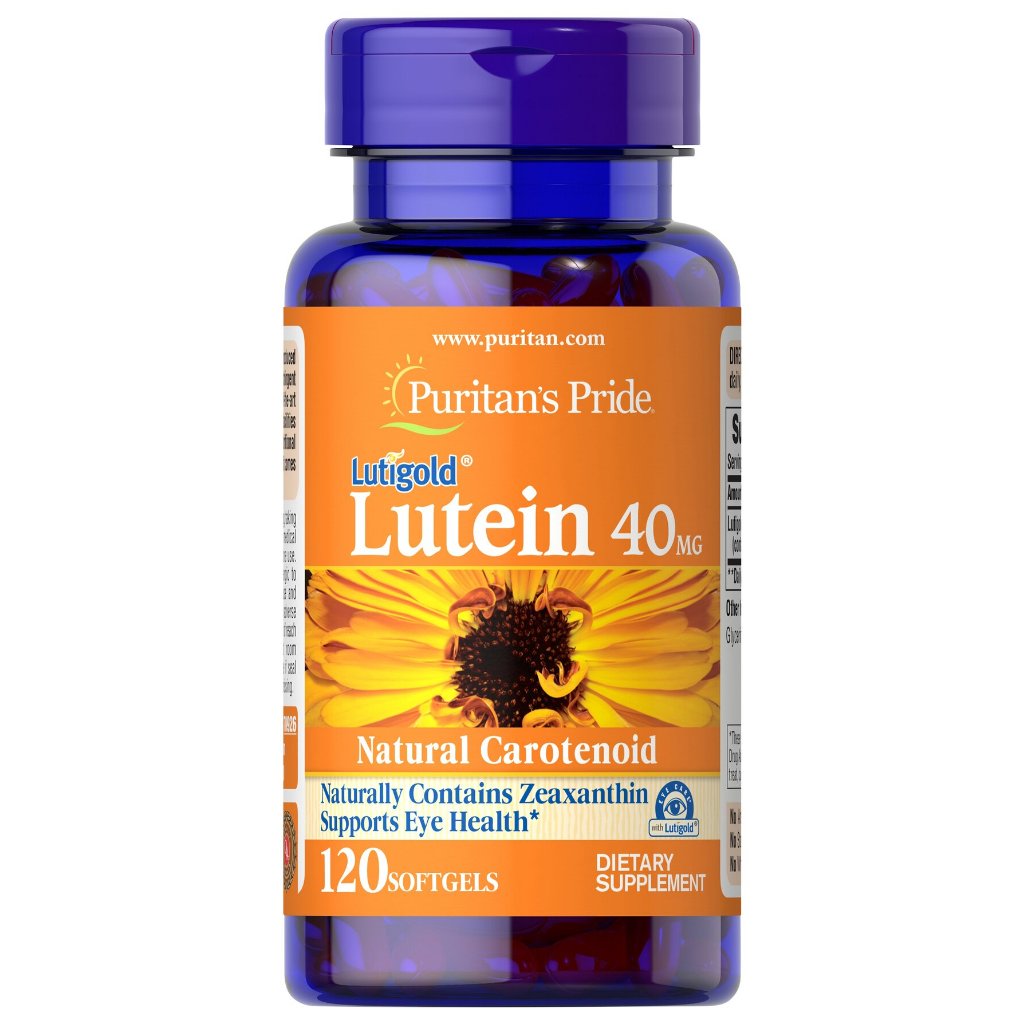全新 現貨 美國 Puritan's Pride Lutein 40mg 葉黃素 軟膠囊 120 普瑞登 游離型 | 蝦皮購物