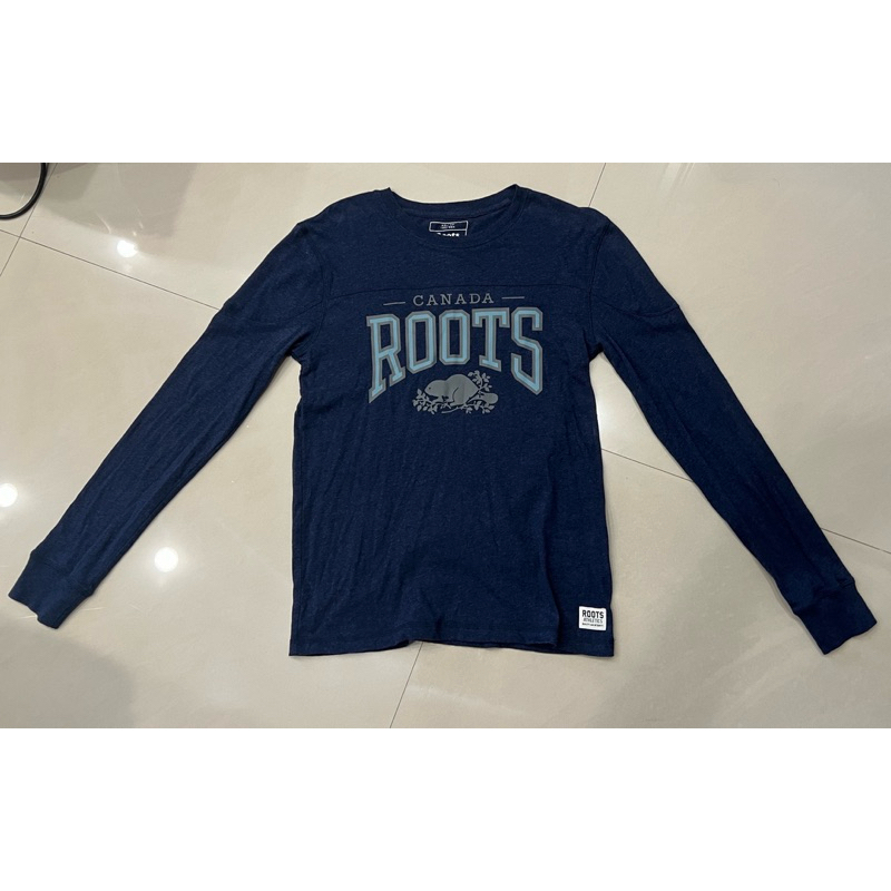 Roots專櫃正品二手少穿 薄長袖T XS號（男） | 蝦皮購物