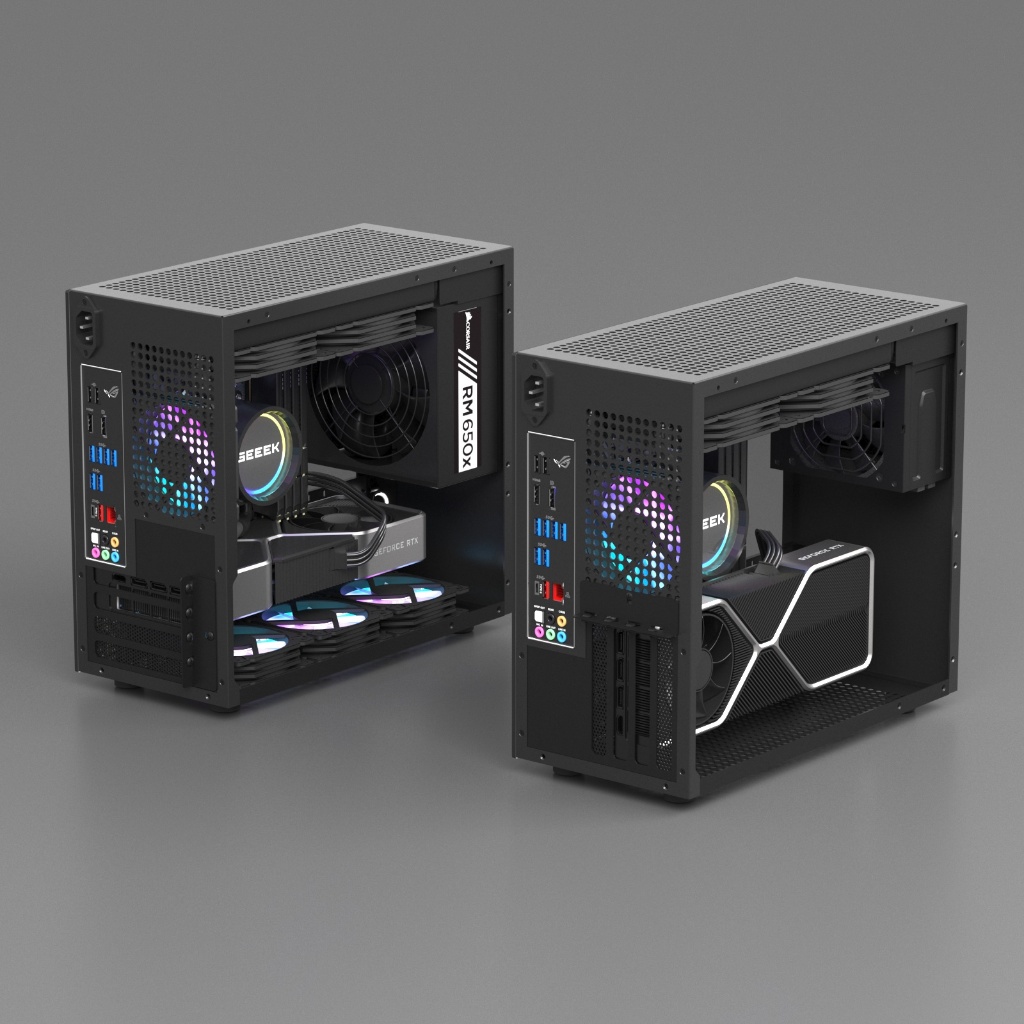 GEEEK B20 Micro-ATX MATX 18.8L 鋁機殼 雙4mm半透明側板 | 蝦皮購物