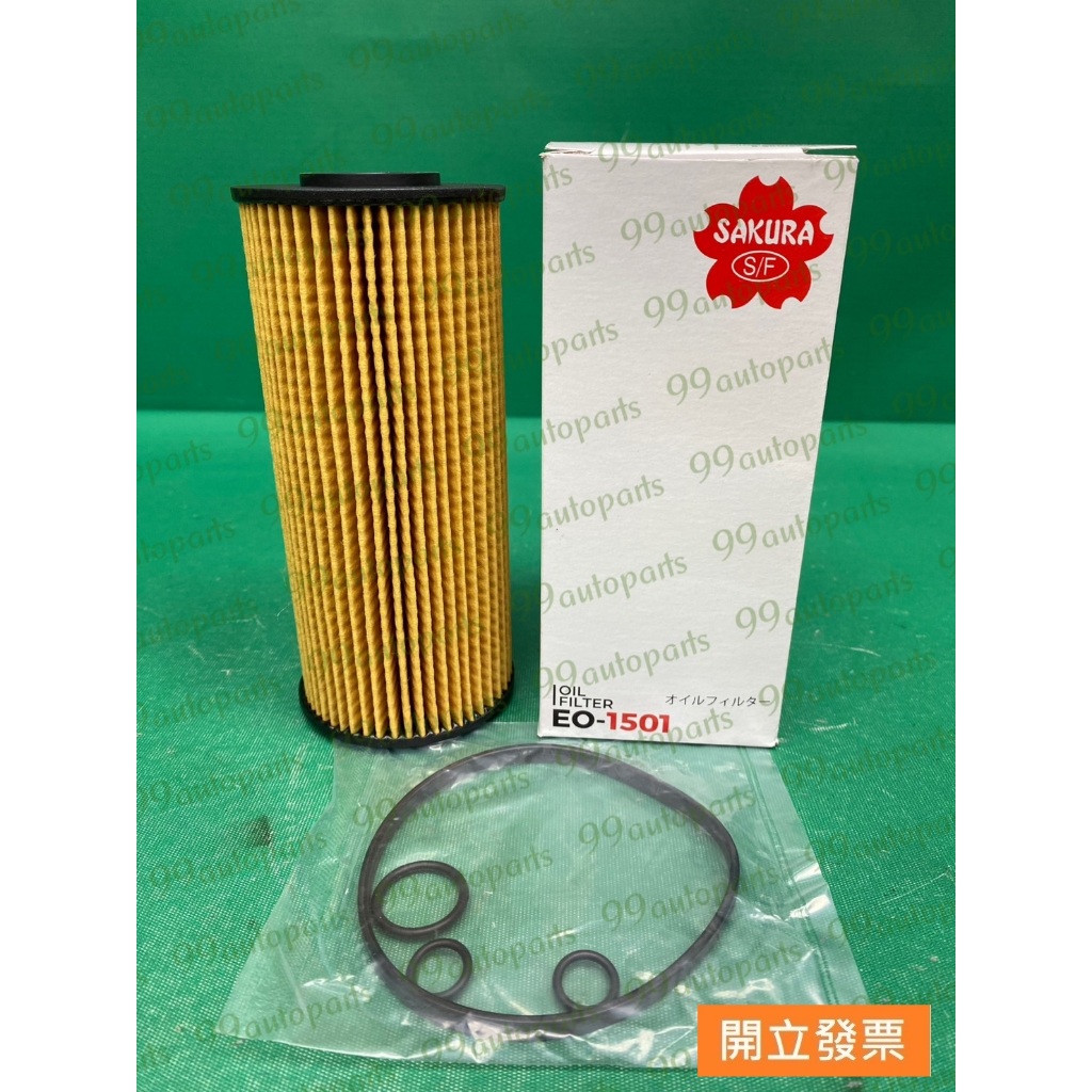 【汽車零件專家】五十鈴 一路發 5.0T 6.5T 五期車 EO-1501 濾芯 機油芯 機油濾芯 機油濾清器 櫻花牌 | 蝦皮購物