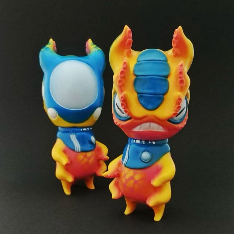 日本 設計師 one up 公仔 sofubi 軟膠 TTF ukydaydreamer 怪獸 雙面 日本製 | 蝦皮購物