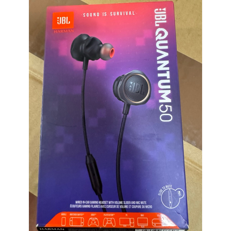 JBL quantum 50 有線耳機 入耳 耳道式 3.5mm接頭 | 蝦皮購物