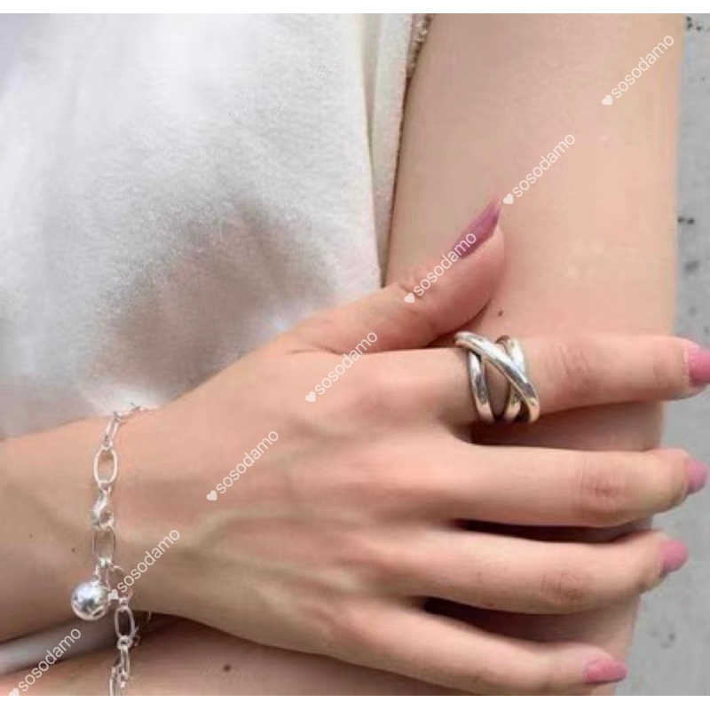 【銀色24H出貨】出口日本 S925純銀 原宿復古clane風 交叉線立體開口戒指 日牌飾品 配飾 銀 | 蝦皮購物