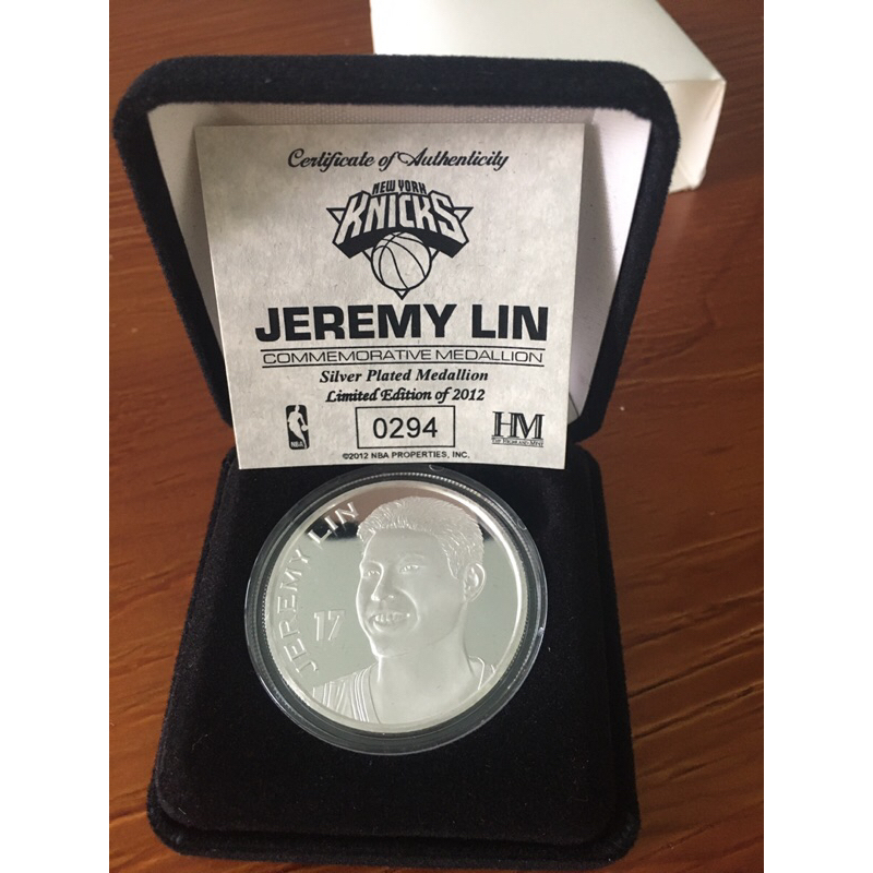 NBA 2012 Jeremy Lin 林書豪限量版鍍銀紀念銀幣紐約Knicks 新北國王 Highland Mint | 蝦皮購物