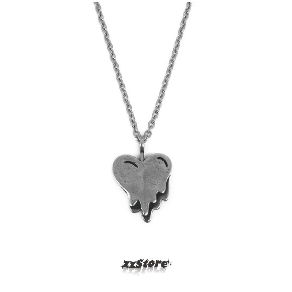 [ zzStore ] 【現貨】古銀 做舊 溶解愛心 卡通 項鍊 | 蝦皮購物