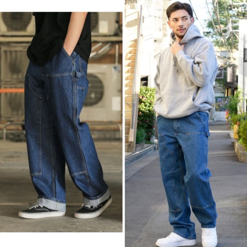 Carhartt正版代購 B73/104944 Double Knee Washed Denim高磅工裝牛仔褲工作褲 | 蝦皮購物