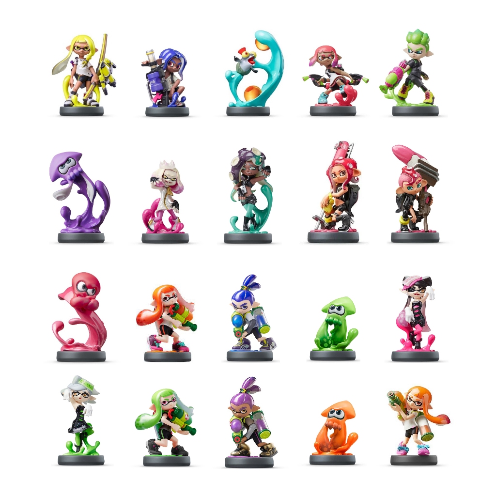 【現貨不用等】NS Switch Amiibo 漆彈大作戰 斯普拉遁 漆彈 小瑩 亞織 章魚 魷魚 服裝 | 蝦皮購物