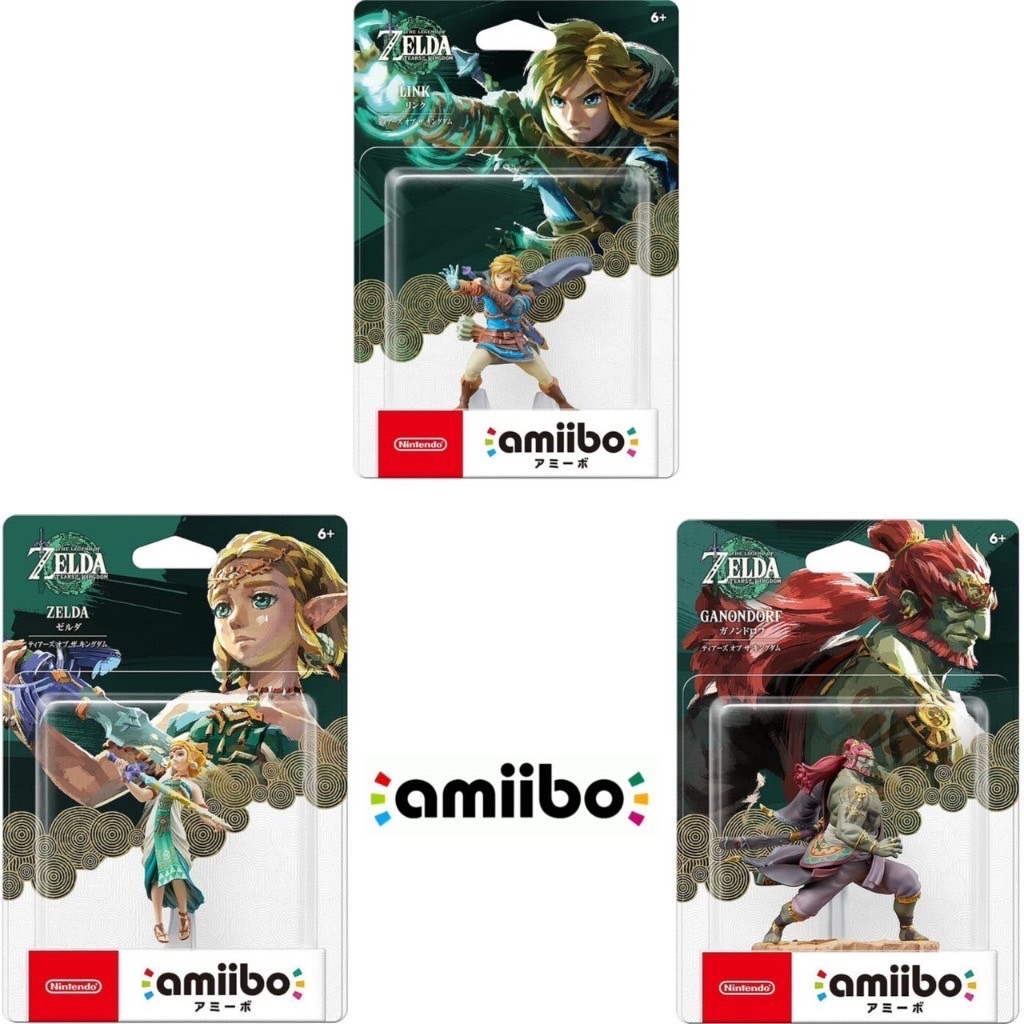 [全新超低價]NS Switch amiibo 王國之淚 薩爾達公主 林克 加儂多夫 台灣公司貨 | 蝦皮購物