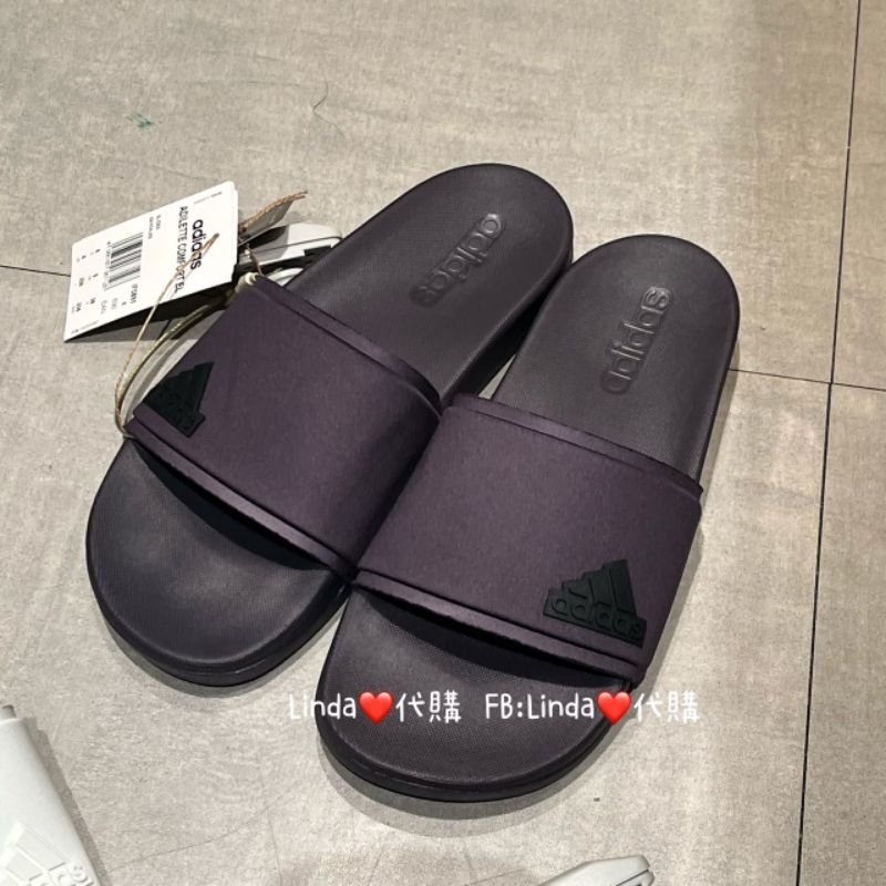 Linda ️代購 Adidas 軟底 拖鞋 軟Q 舒適 男女 深紫IF0891 軍綠IF8659 薄荷綠IF8657 | 蝦皮購物