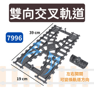 (現貨) 雙向交叉 雙向切換式 雙向變軌 火車軌道 軌道 兼容樂高 LEGO 7996 | 蝦皮購物